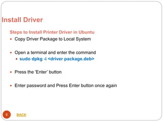 Unix printer driver_2ndfeb2017_final | PPT