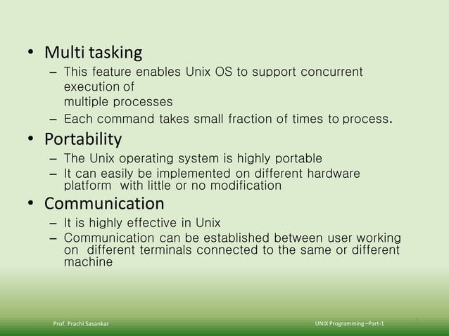 Unix Shell Programming Intro Part 1 Ppt