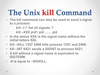 Unix signals | PPTX | Operating Systems | Computer Software and ...