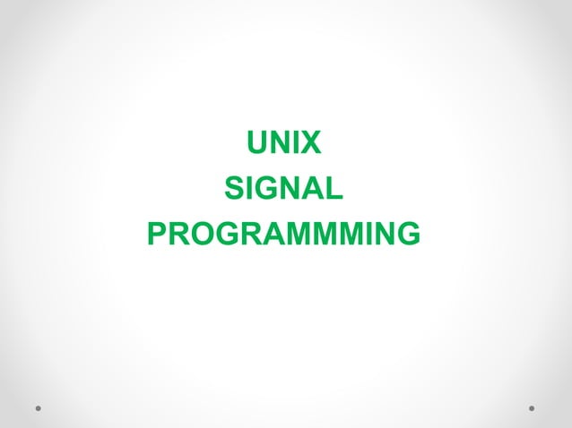 Unix signals