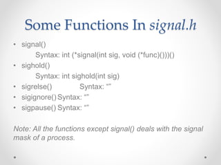 Unix signals | PPT