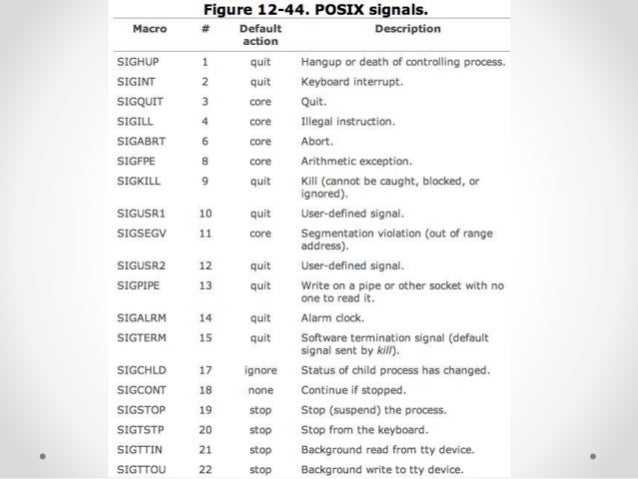 Unix Signals 