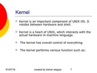 Unix structure organization | PPT