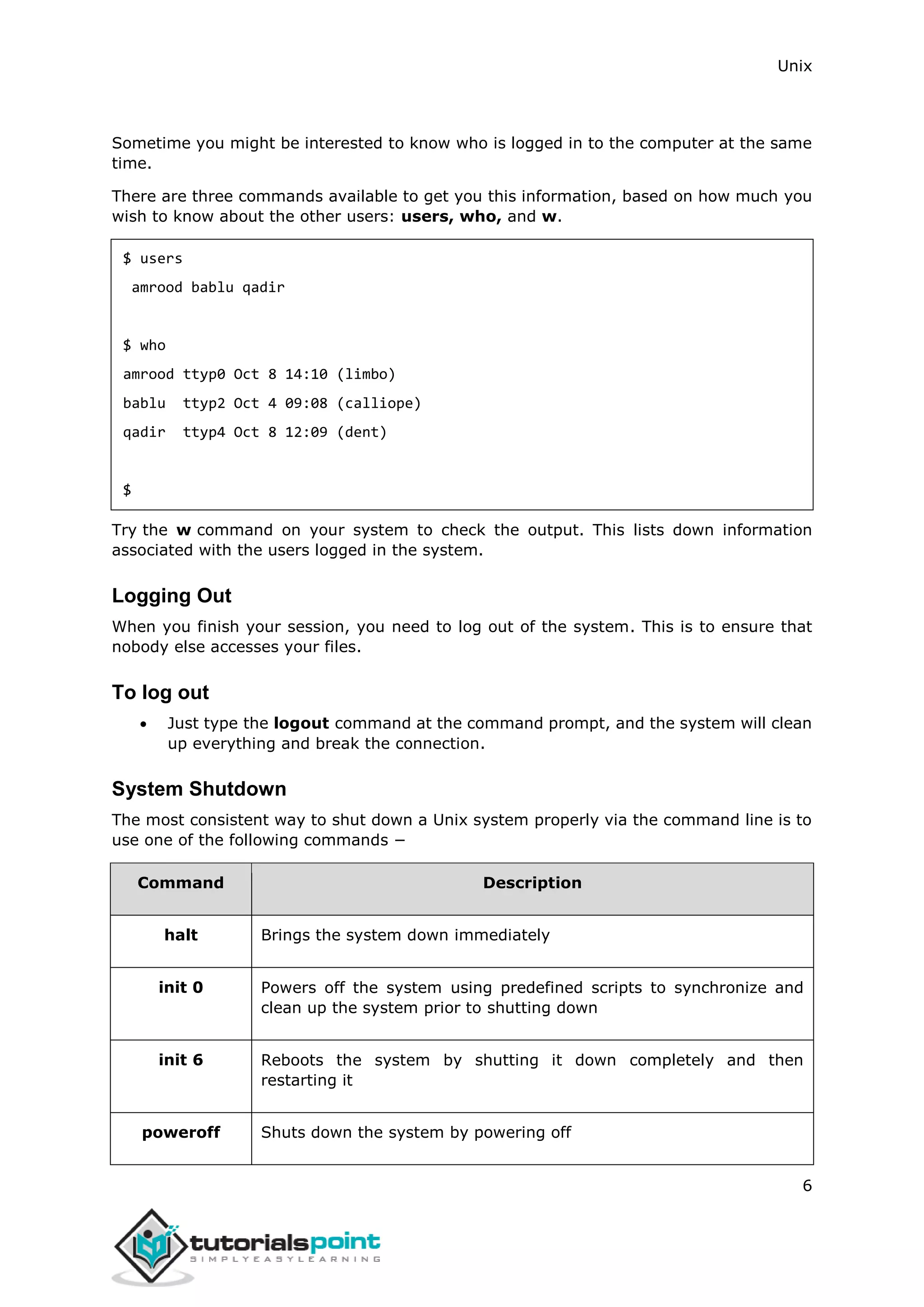 Unix tutorial | PDF | Operating Systems | Computer Software and Applications
