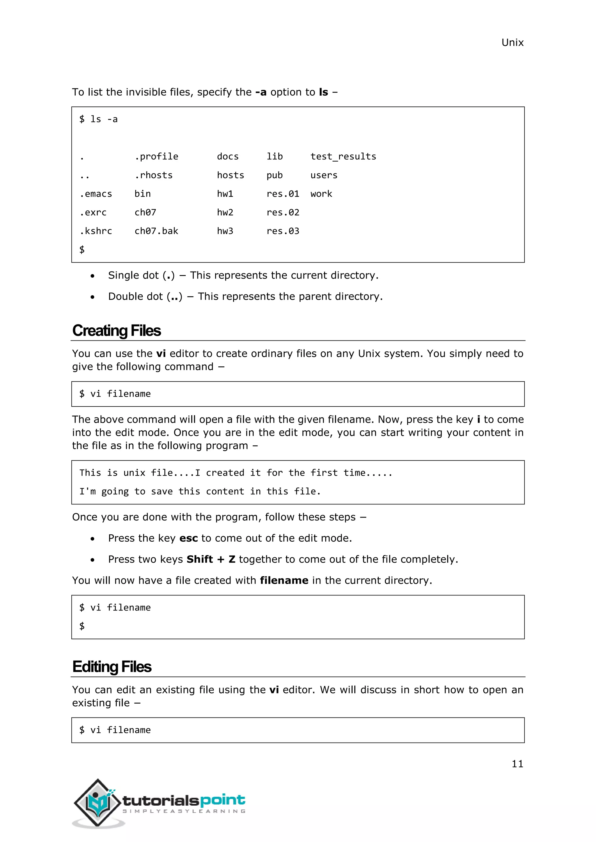 Unix Tutorial Pdf Operating Systems Computer Software And Applications