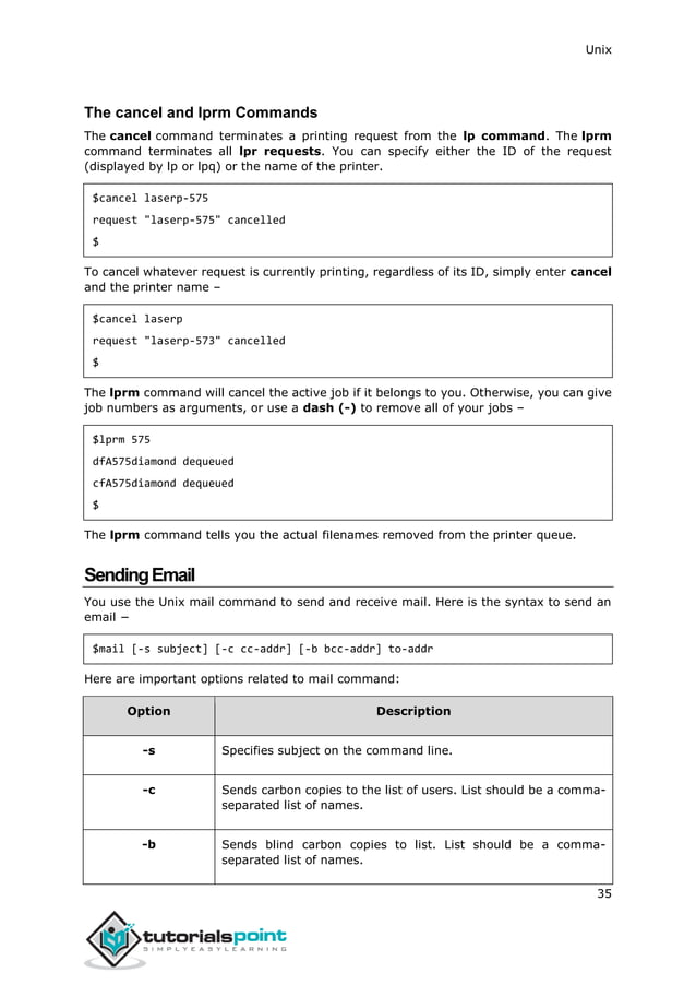Unix tutorial | PDF | Operating Systems | Computer Software and Applications