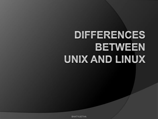 Unix vs linux | PPTX