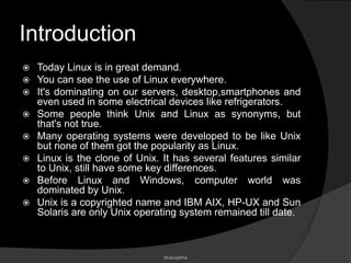 Unix vs linux | PPTX
