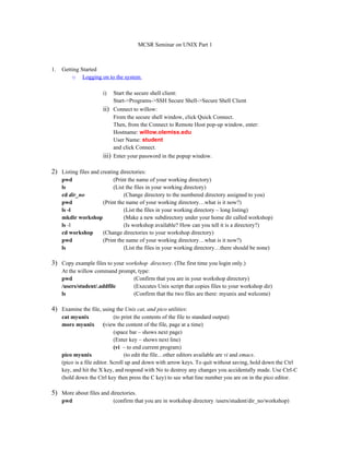 Unix workshop part1 | DOC