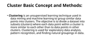 Classification and Cluster 2BCasic Concepts | PPT