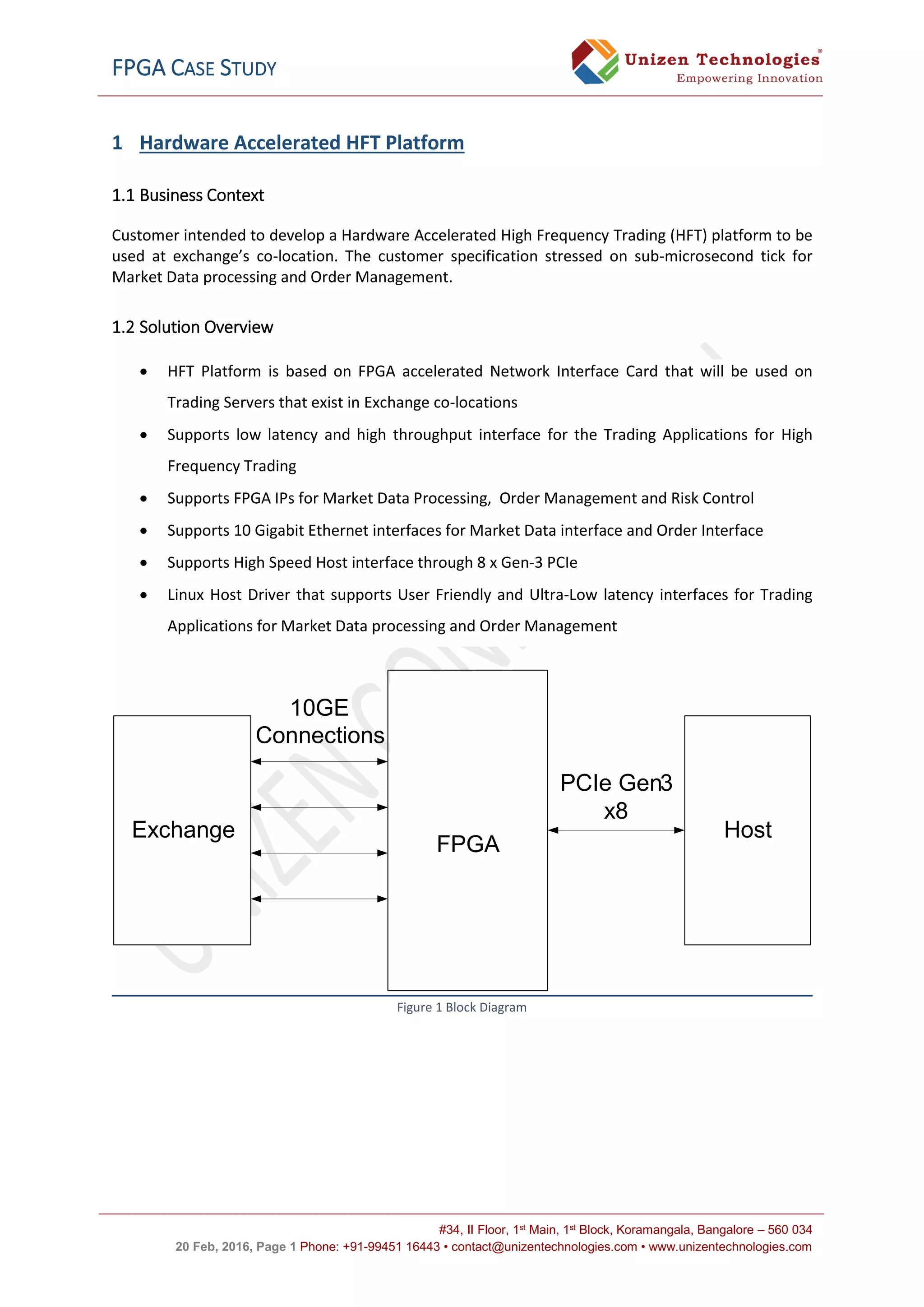 Unizen fpga case_study | PDF