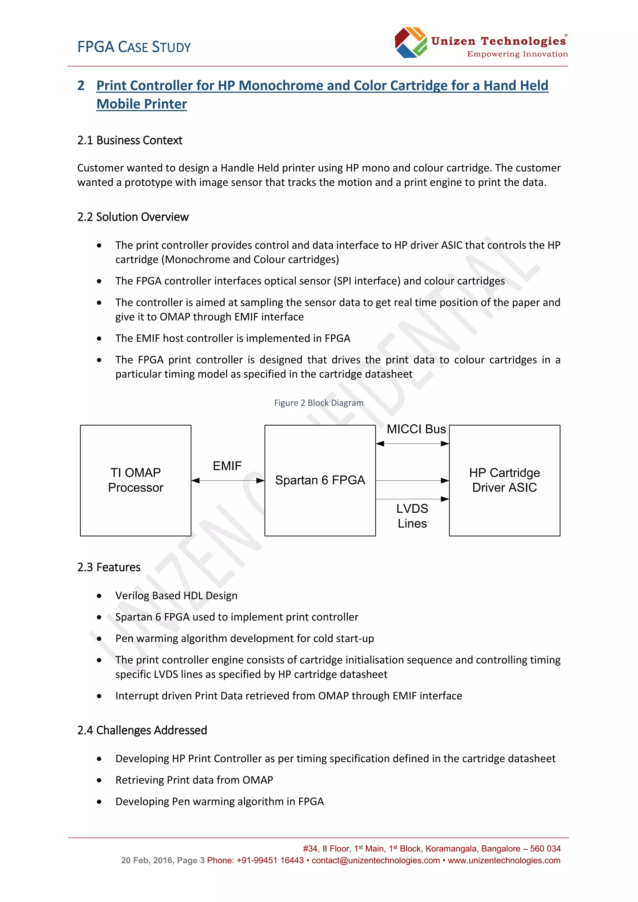 Unizen fpga case_study | PDF