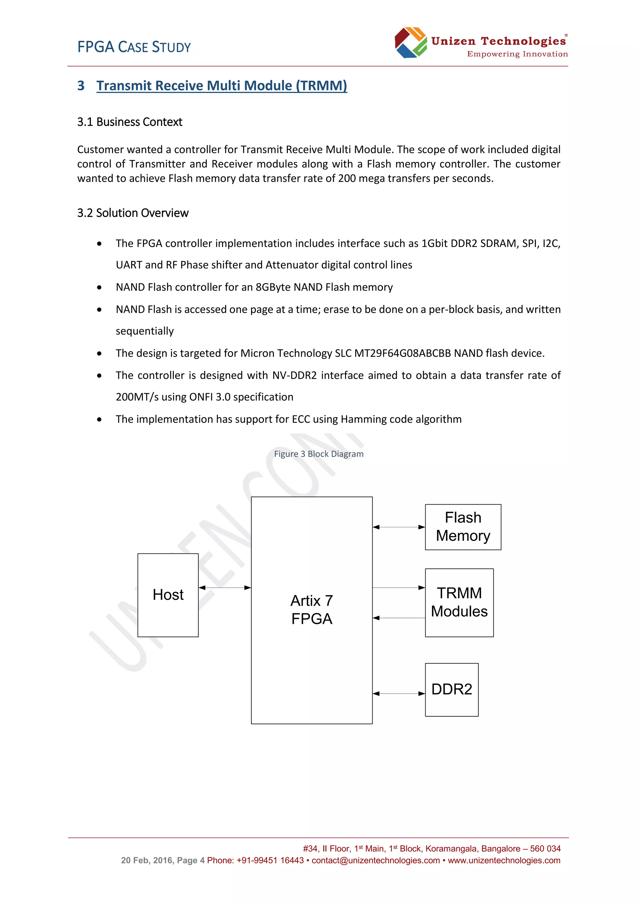 Unizen fpga case_study | PDF