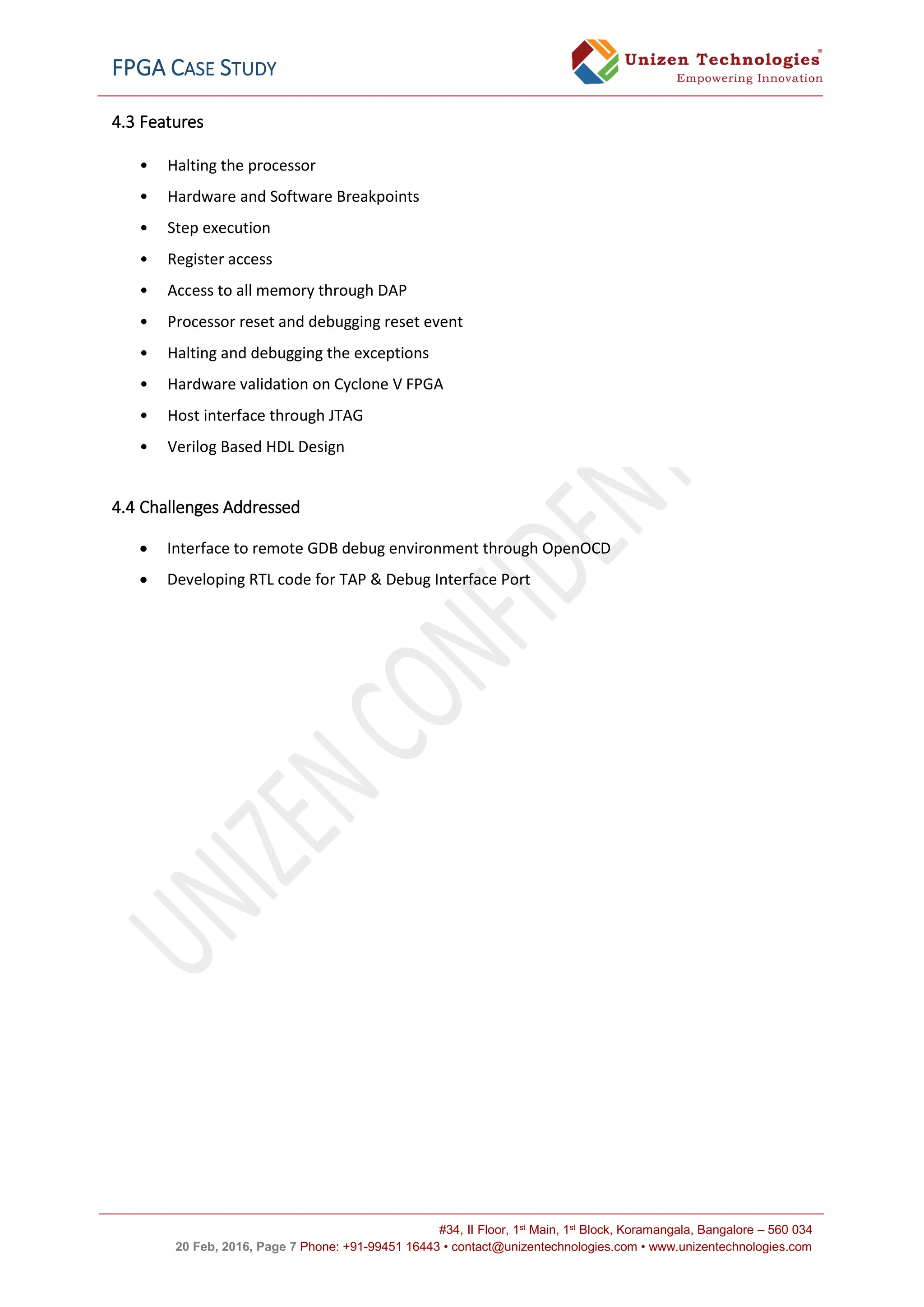 Unizen fpga case_study | PDF