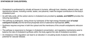 Cholesterol, its structure, synthesis of | PPTX