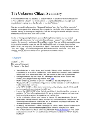 Unknown citizen | DOCX