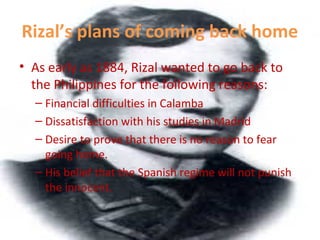 Rizal First Homecoming | PPT