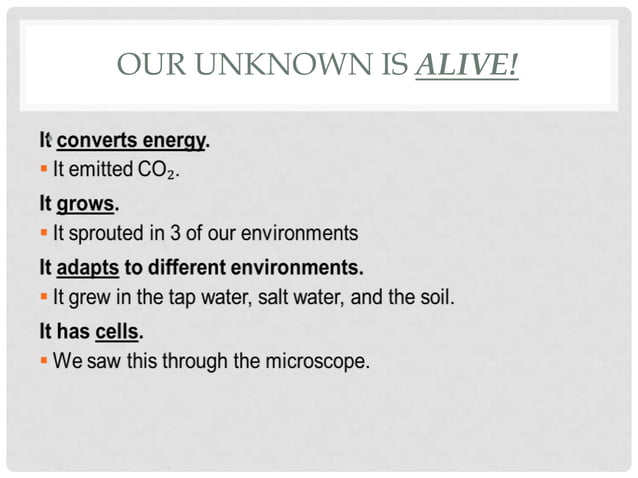 Unknown specimen powerpoint | PPT