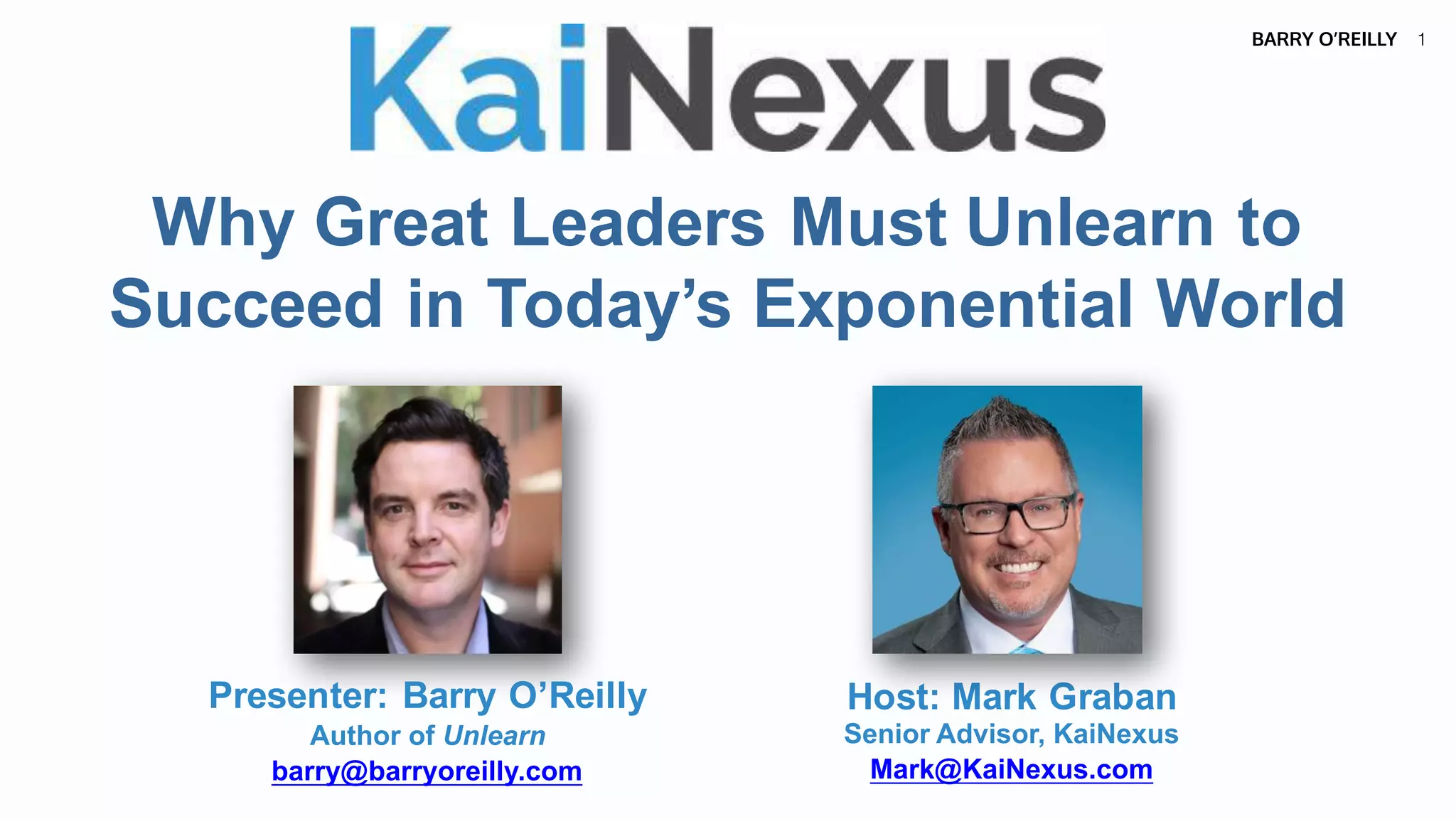 Why Great Leaders Must Unlearn to Succeed in Today’s Exponential World | PPT