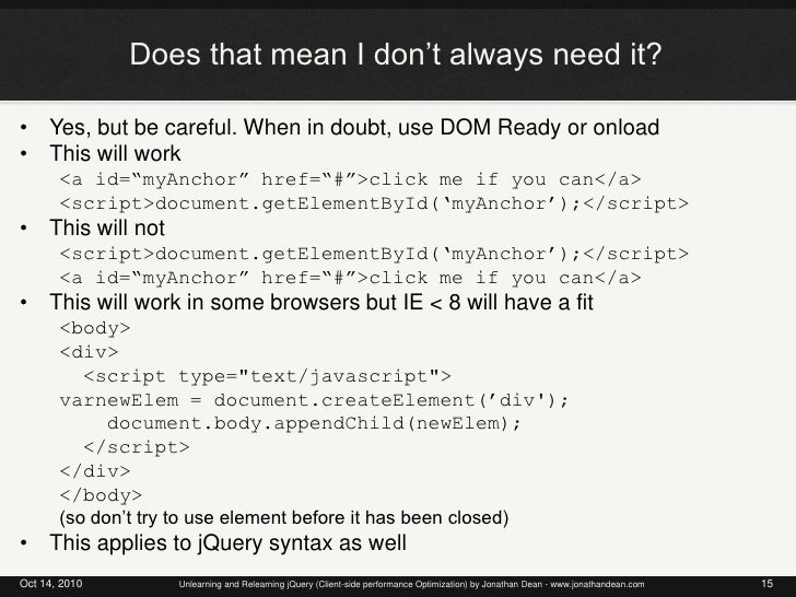 Unlearning and Relearning jQuery - Client-side Performance Optimizati…