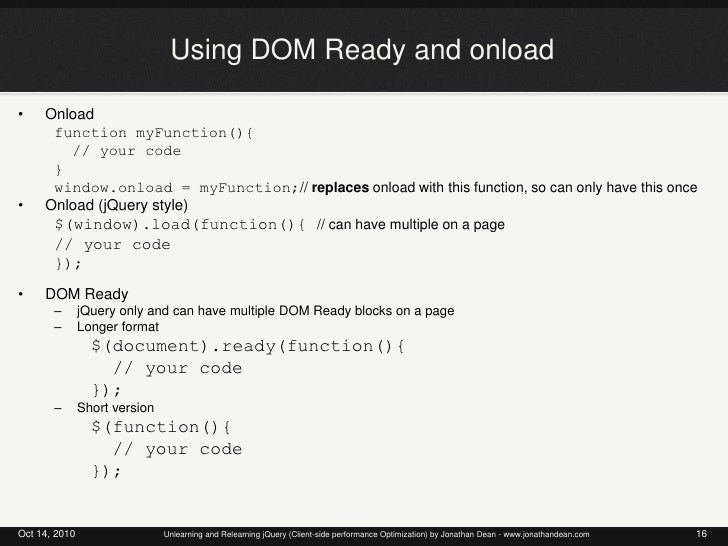 Unlearning and Relearning jQuery - Client-side Performance Optimizati…