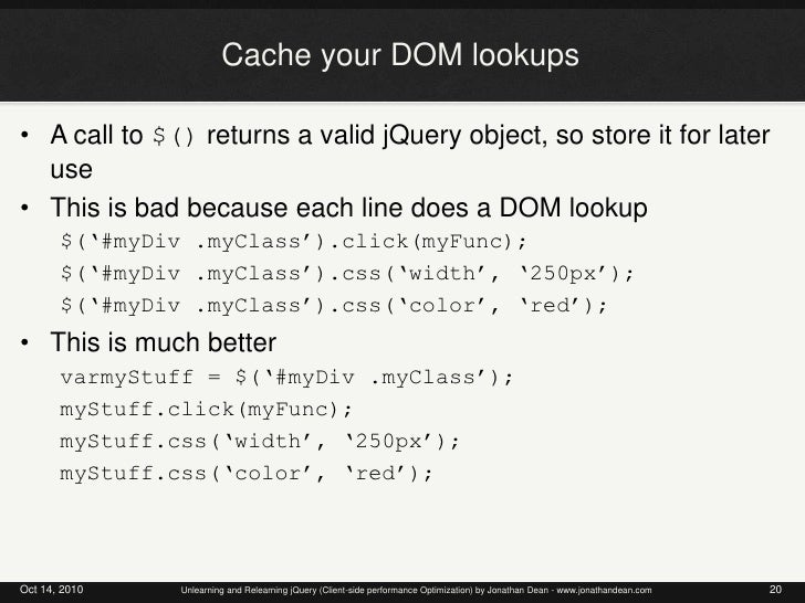 Unlearning and Relearning jQuery - Client-side Performance Optimizati…