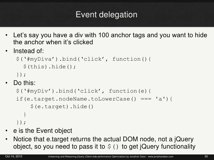 Unlearning and Relearning jQuery - Client-side Performance Optimizati…