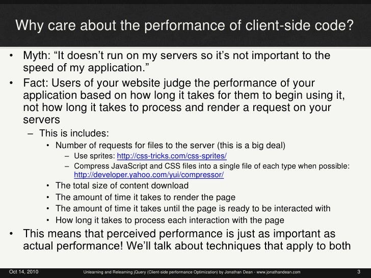 Unlearning and Relearning jQuery - Client-side Performance Optimizati…