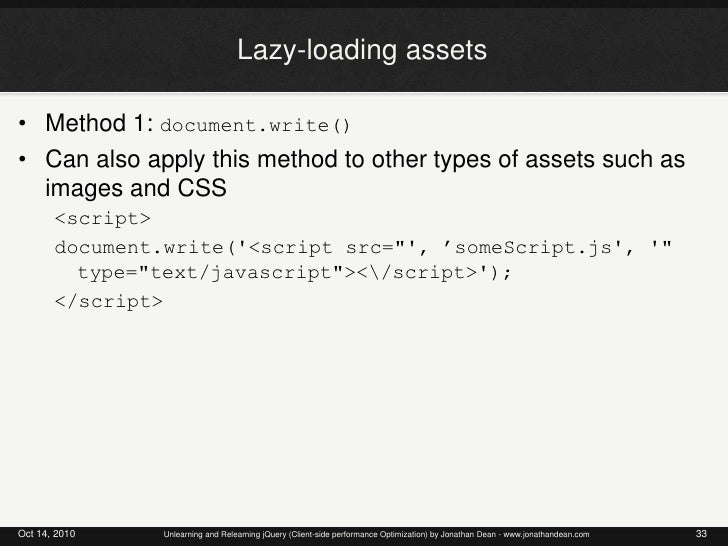Unlearning and Relearning jQuery - Client-side Performance Optimizati…