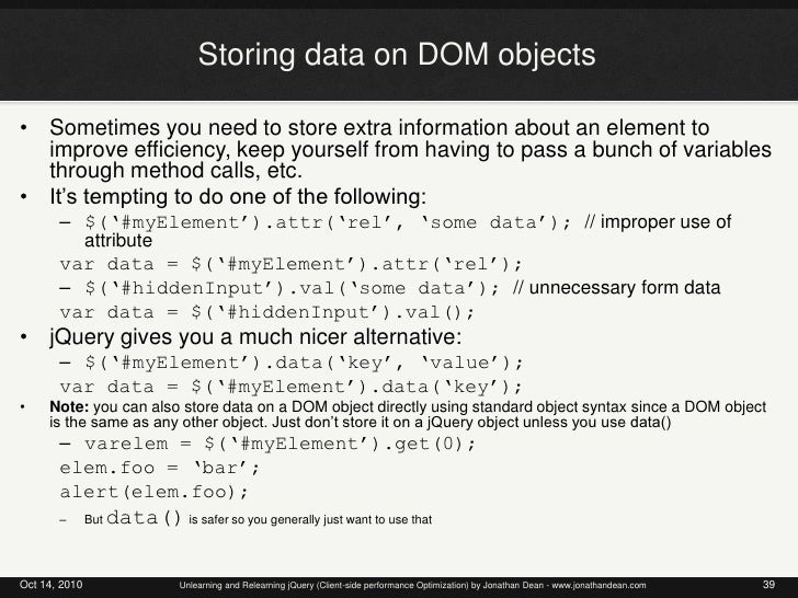 Unlearning and Relearning jQuery - Client-side Performance Optimizati…