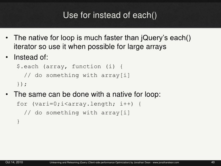 Unlearning and Relearning jQuery - Client-side Performance Optimizati…
