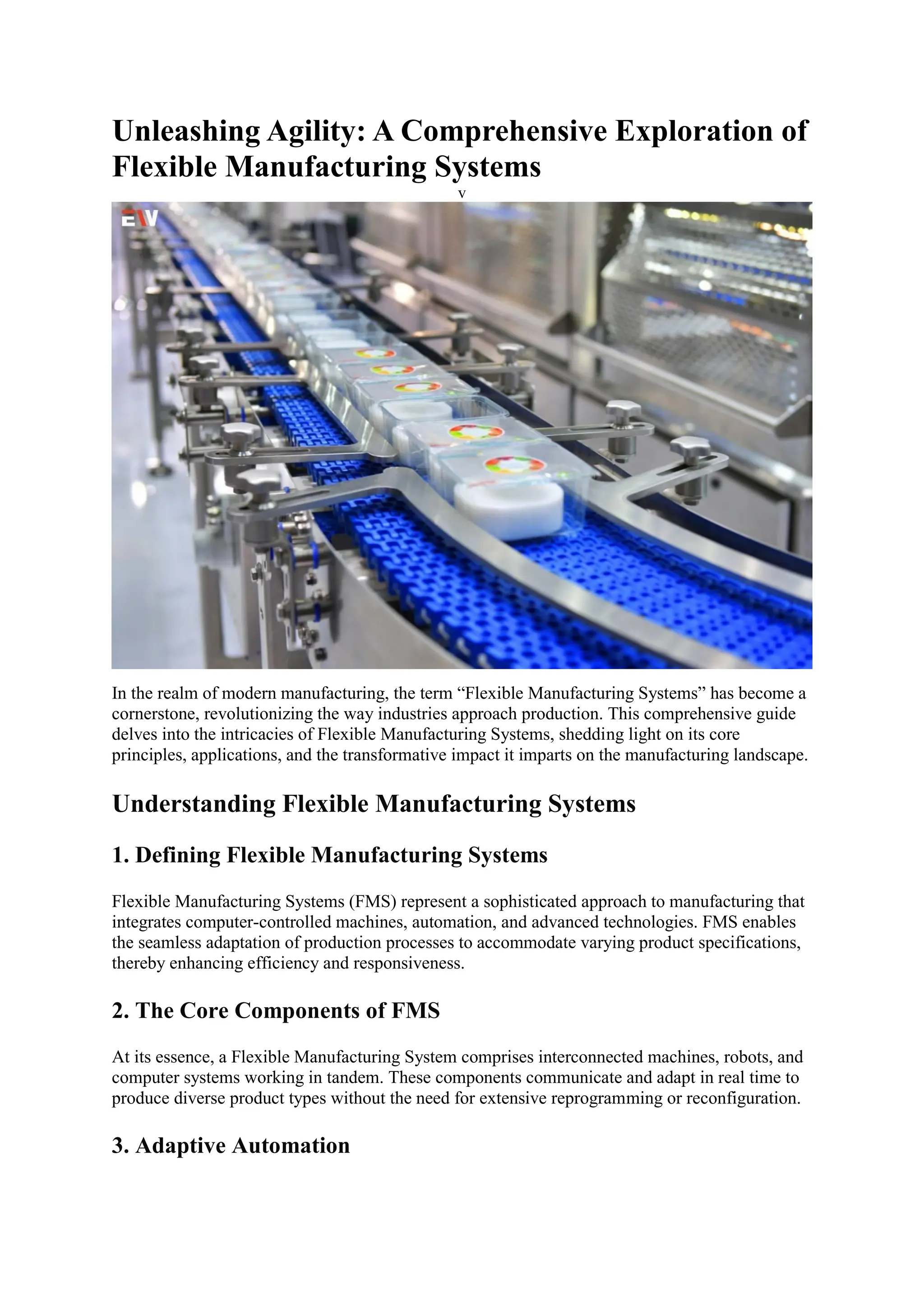 Flexible Manufacturing Systems: Benefits, Core Components and Applications | Enterprise Wired | PDF