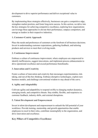 Unleashing Competitive Excellence: Strategies for Thriving in Today's ...