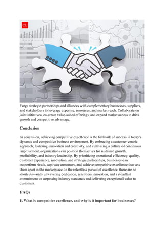 Unleashing Competitive Excellence: Strategies for Thriving in Today's ...