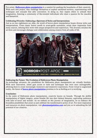 Unleashing Creativity: Elevating Halloween Spirits through Horror Photo ...