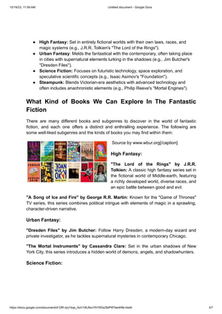 Unleashing Imagination With Most Famous Fantastic Fiction Books of All ...