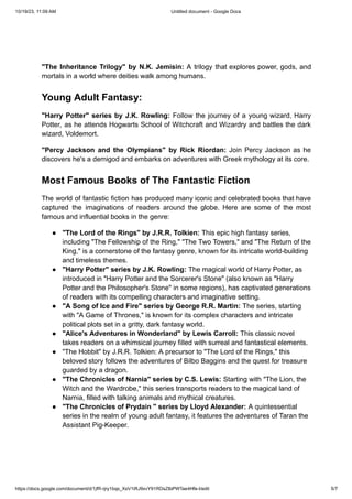 Unleashing Imagination With Most Famous Fantastic Fiction Books of All ...