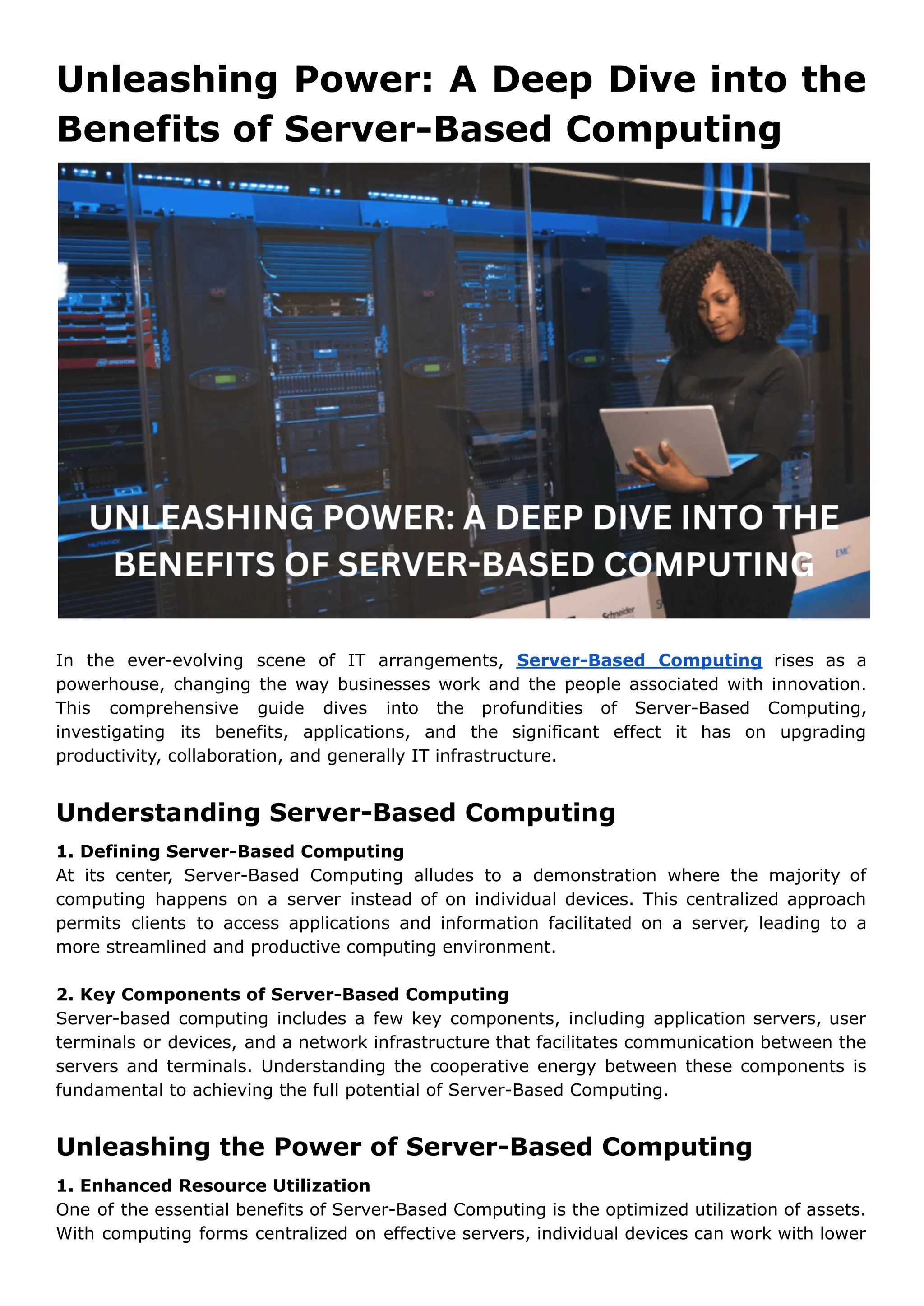 Unleashing Power_ A Deep Dive into the Benefits of Server-Based Computing.pdf