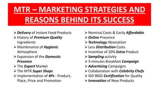 Unleashing the Flavorful Journey- Exploring the Success Story of MTR ...