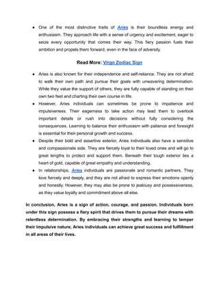 Unleashing the Inner Flame_ Exploring the Depths of Aries Personality ...