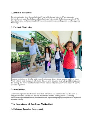 Unleashing the Power of Academic Motivation: A Key to Success in ...