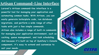 Unleashing the Power of Laravel A Journey to Modern Web Development | CETPA Infotech | PPT