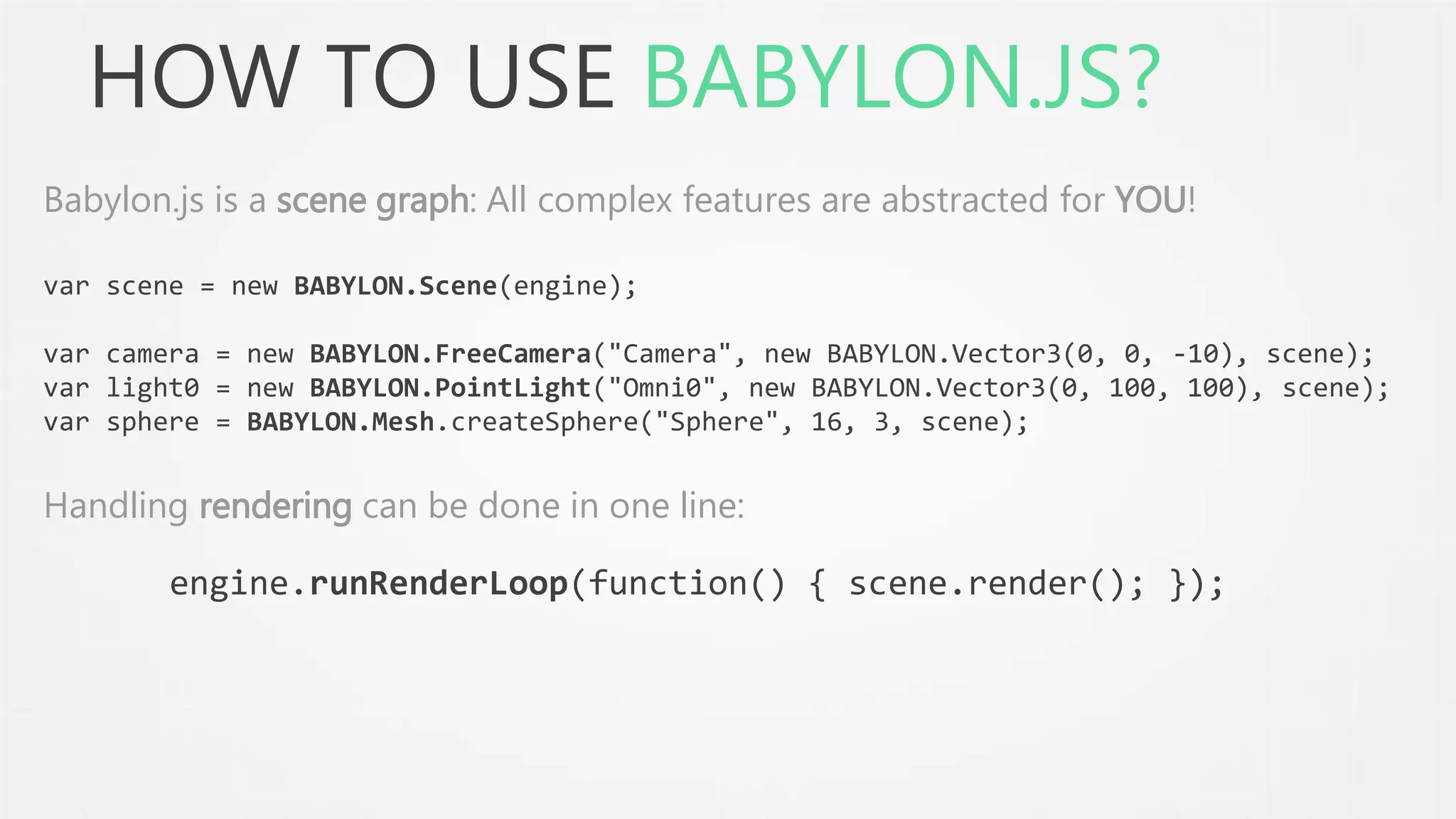 HTML5DevConf - Unleash the power of 3D with babylon.js