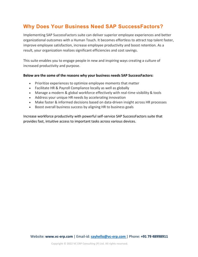 Unleash the Power of Sustainable Workforce with SAP SuccessFactors.pdf | Human Resources | Business