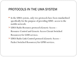 Unlicenced mobile access | PPT