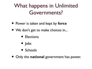 Unlimited And Limited Government