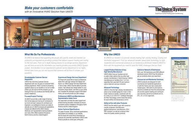 Unico HVAC Design Solutions Installed by Unique Indoor Comfort ...