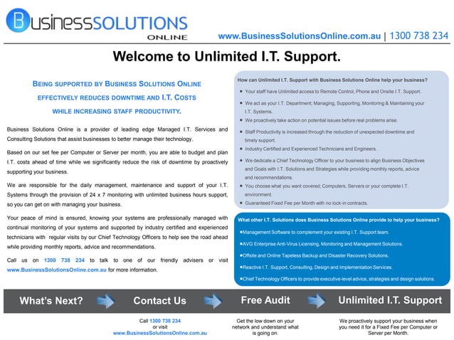 Unlimited IT Support | PPTX