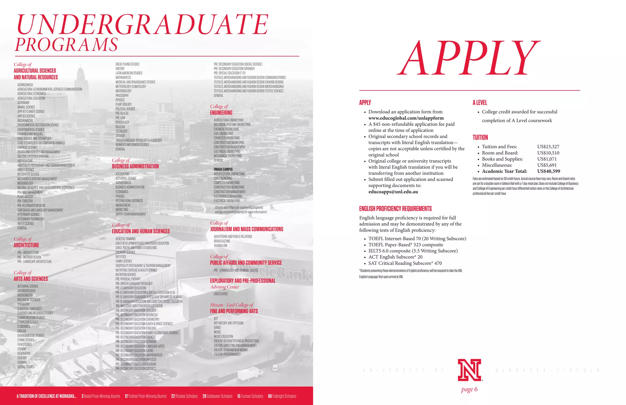 University of Nebraska Lincoln international brochure preview | PDF