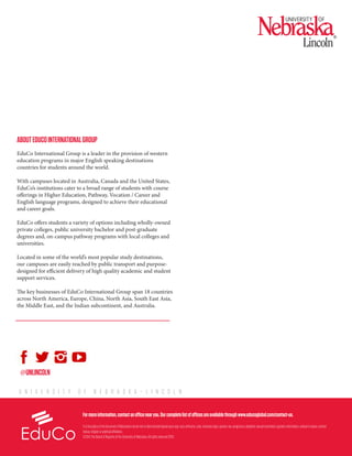 University of Nebraska Lincoln international brochure preview | PDF